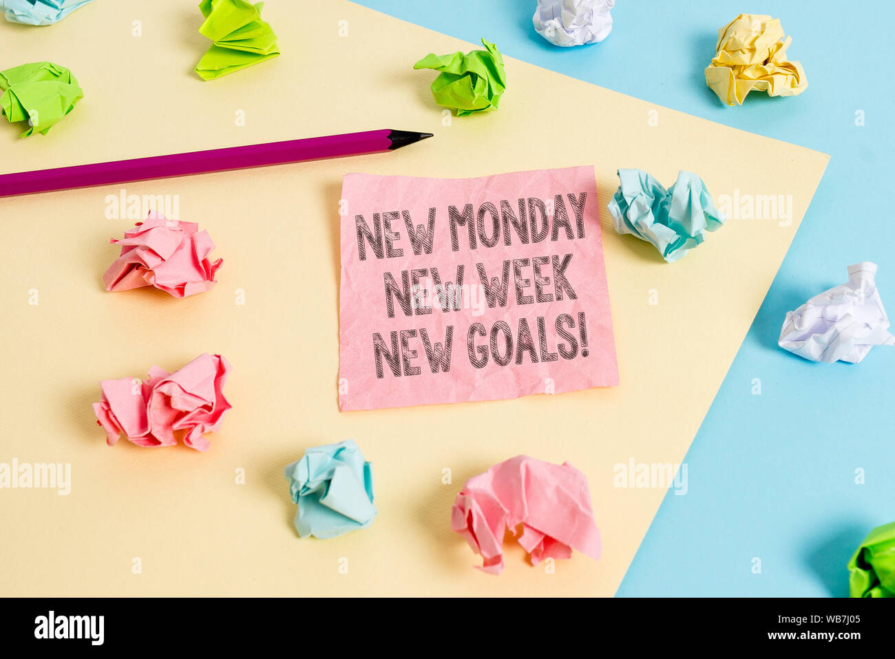 Conceptual hand writing showing New Monday New Week New Goals. Concept ...