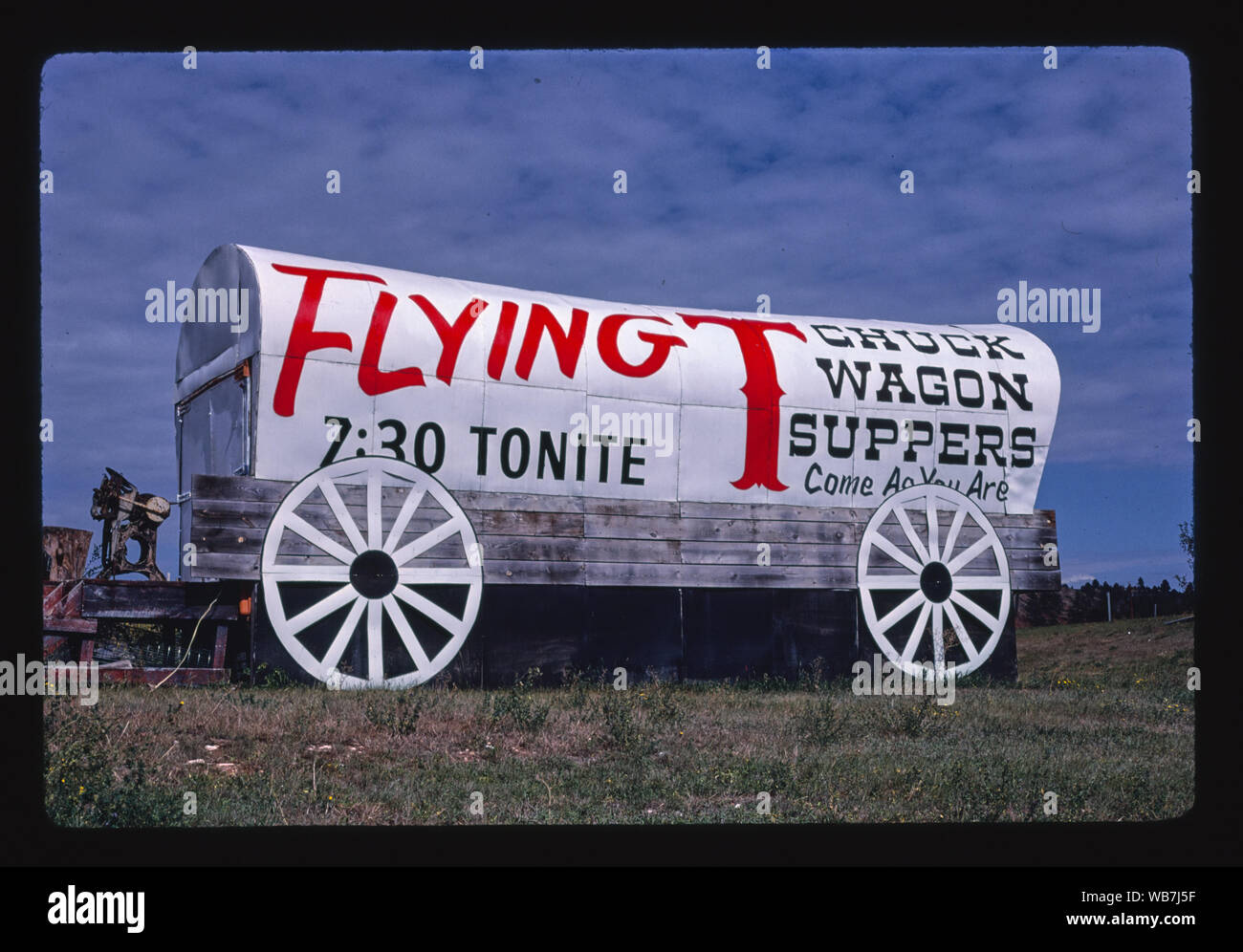 Flying t chuckwagon supplies sign hi-res stock photography and images ...