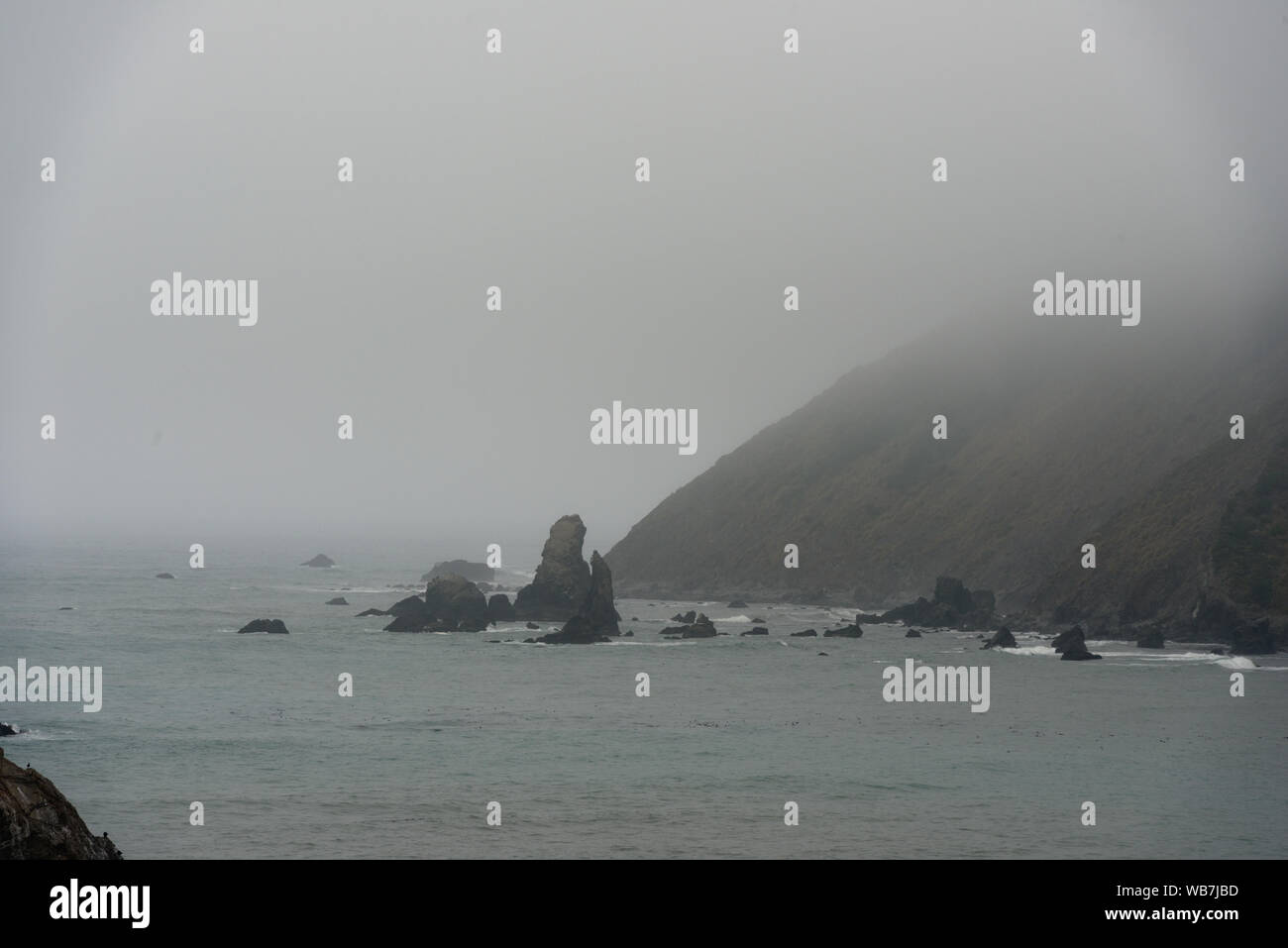 Fog along the Pacific Coast in Northern California Stock Photo - Alamy