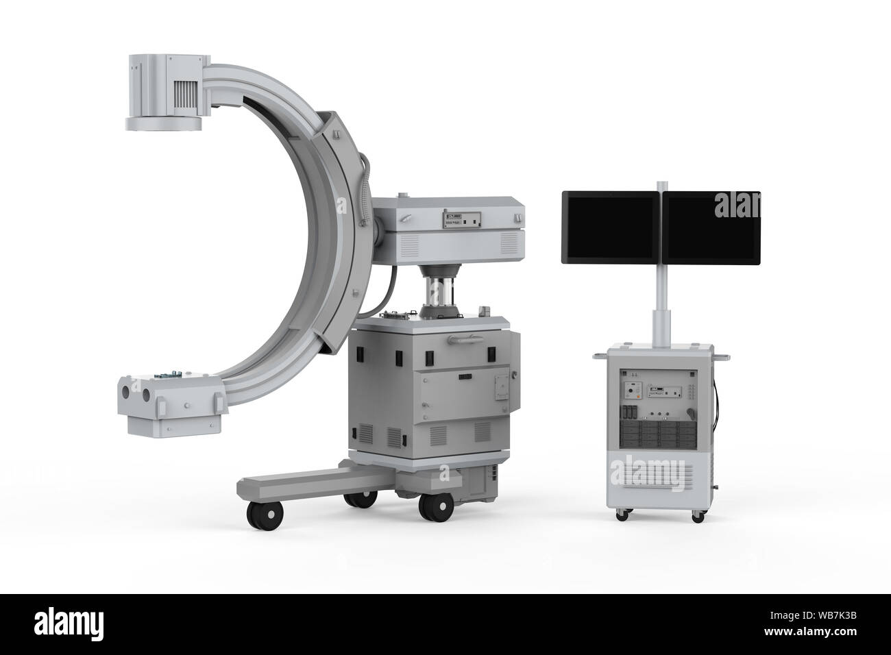 3d rendering C-Arm machine with monitor on white background Stock Photo ...