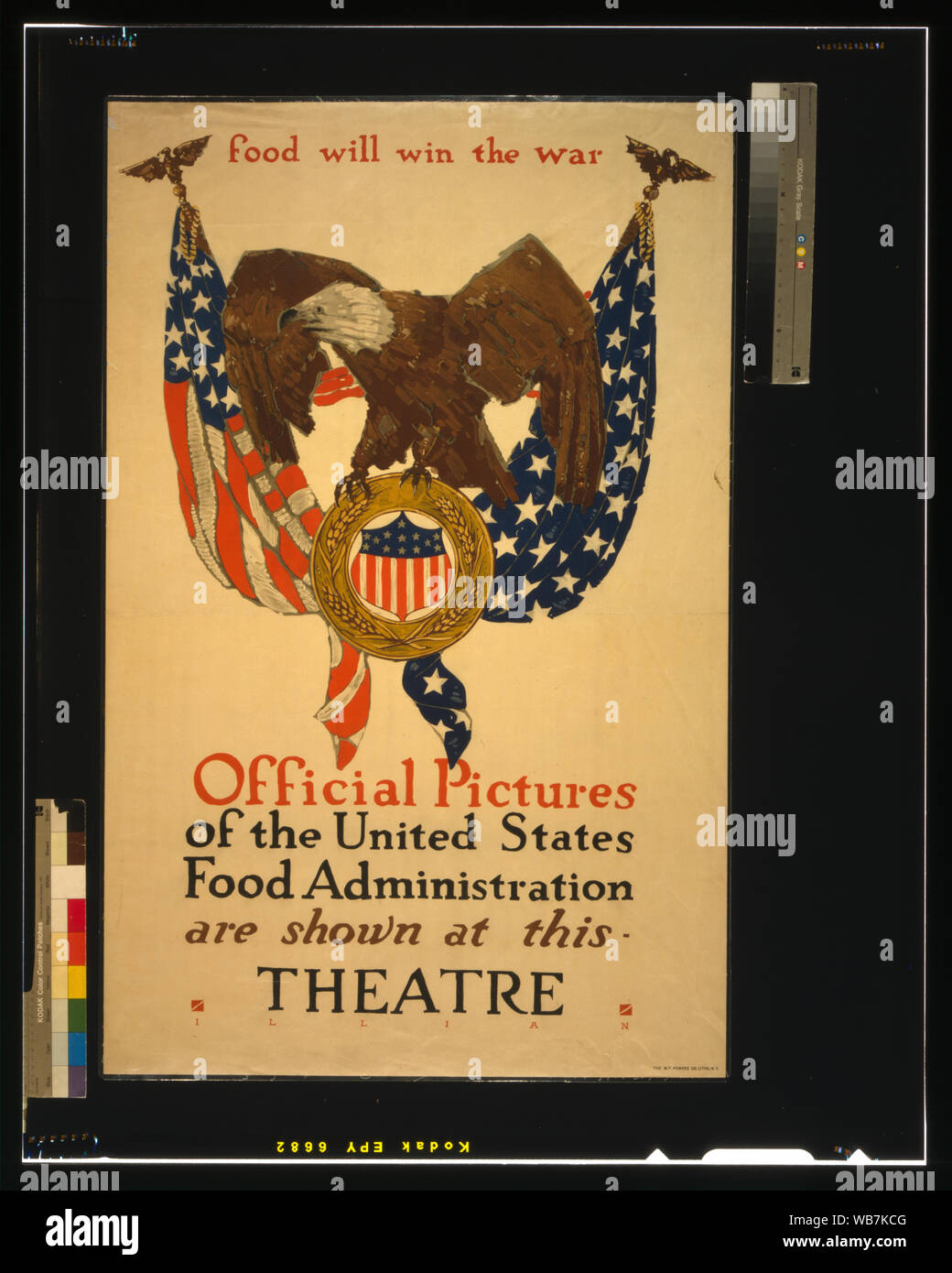 Food will win the war Abstract: Poster showing an eagle with emblem and ...