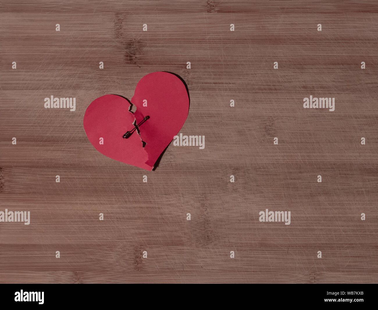 Concept of spiky love with broken heart and attempt to fix it Stock ...