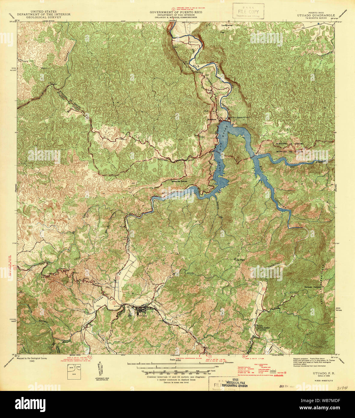 Topographic map puerto rico hi-res stock photography and images - Alamy