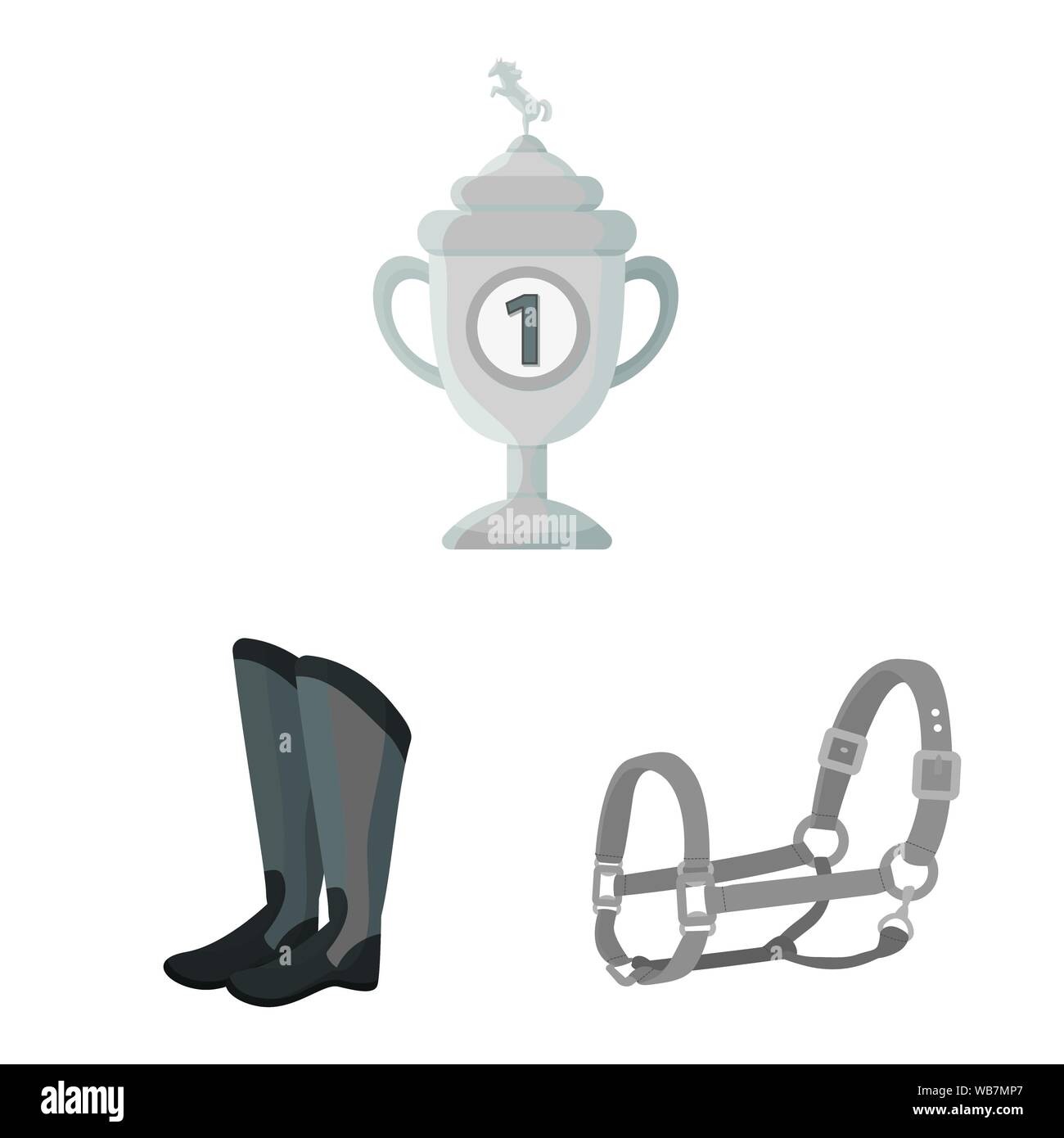 Vector design of race and horse symbol. Set of race and racing vector ...