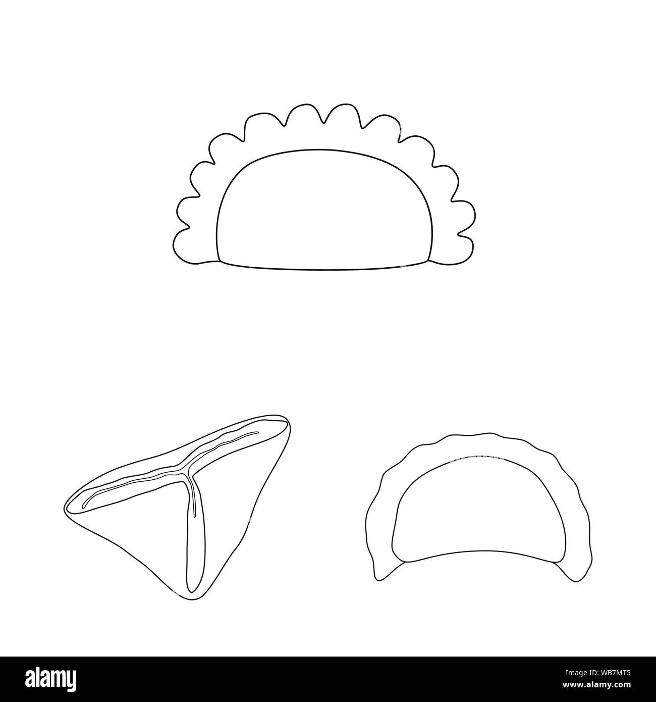 Vector design of food and dish symbol. Set of food and cooking stock ...