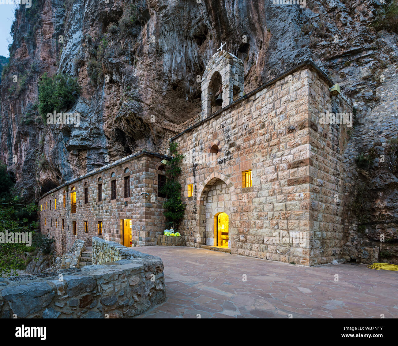 The isolated Saint Elisha - Mar Lichaa - monastery in Qadisha valley ...