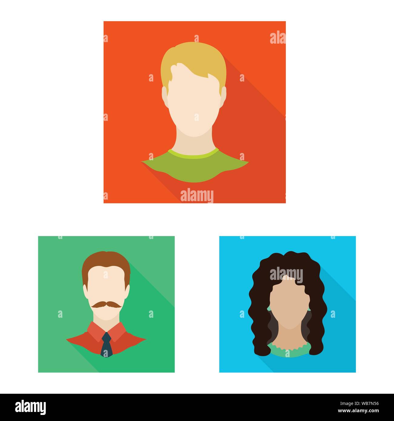 Vector design of avatar and dummy sign. Set of avatar and figure stock ...