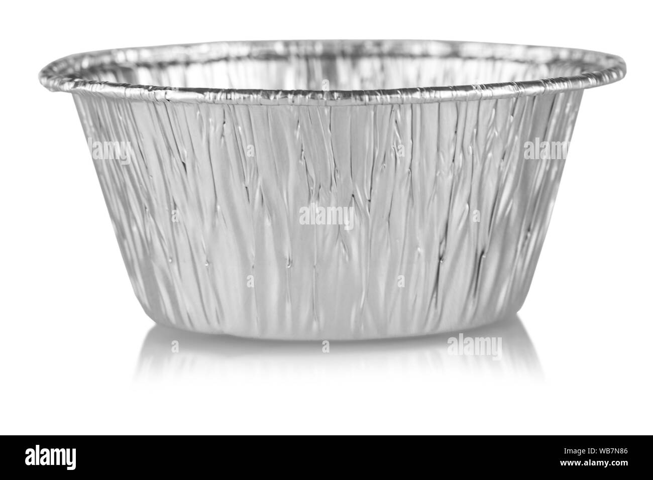 Empty Pie and Bread Shiny Aluminium Template in White Isolated ...