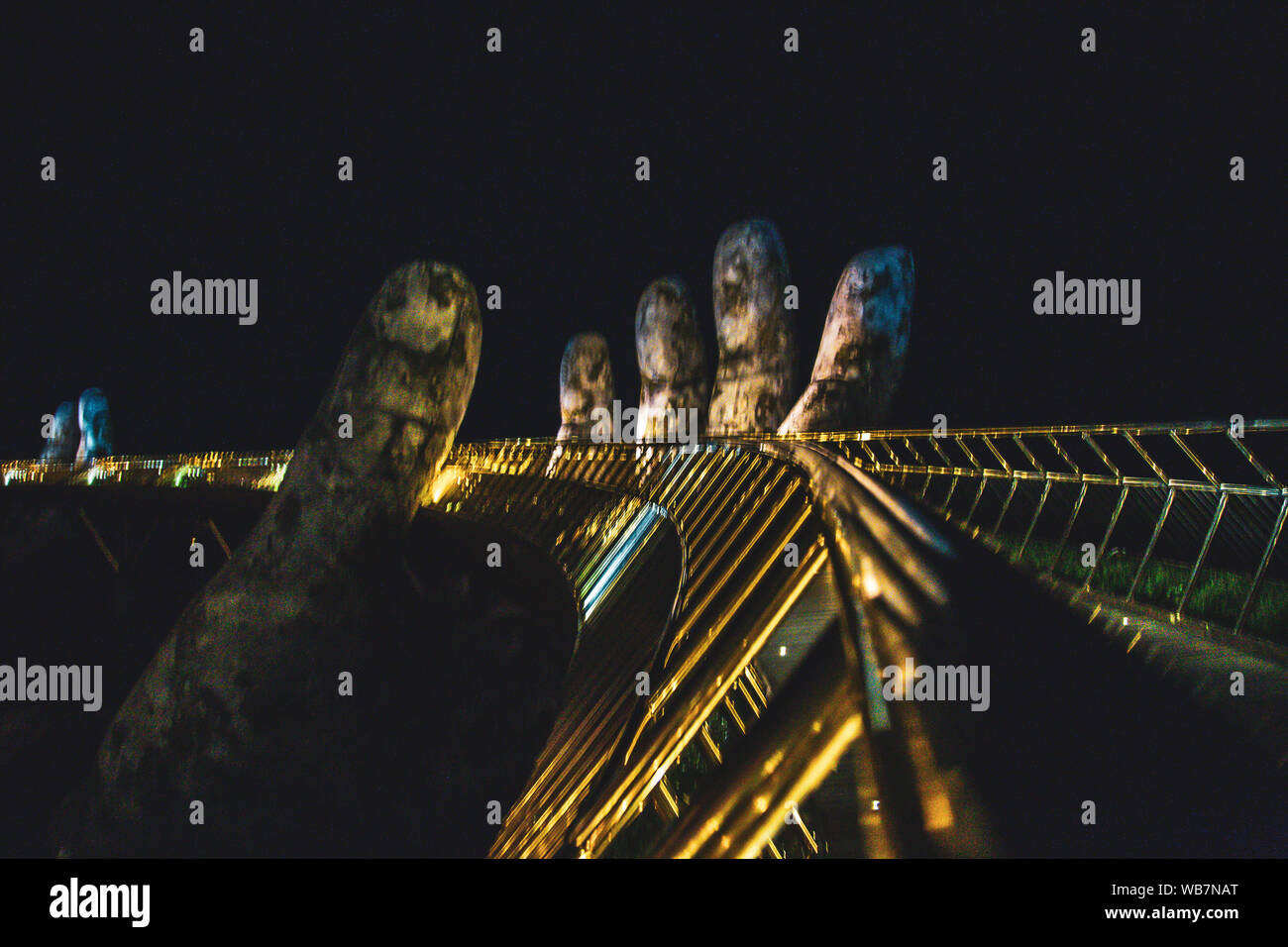 Vietnam golden bridge aerial hi-res stock photography and images - Alamy