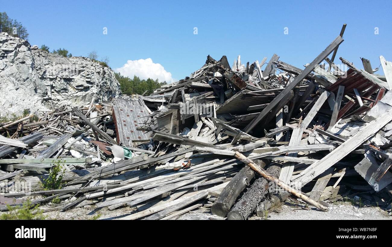 scrap wood and abandoned logs Stock Photo - Alamy