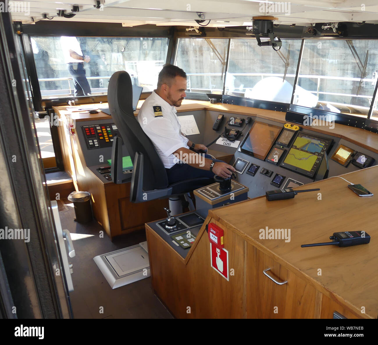 PORTUGAL: DOURO RIVER cruise ship control cabin. Photo: Tony Gale Stock ...