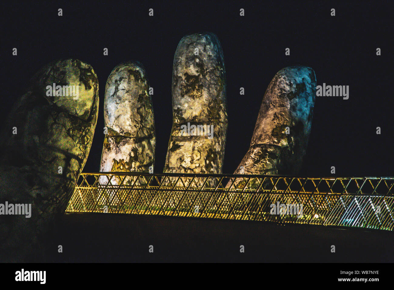 Vietnam golden bridge aerial hi-res stock photography and images - Alamy