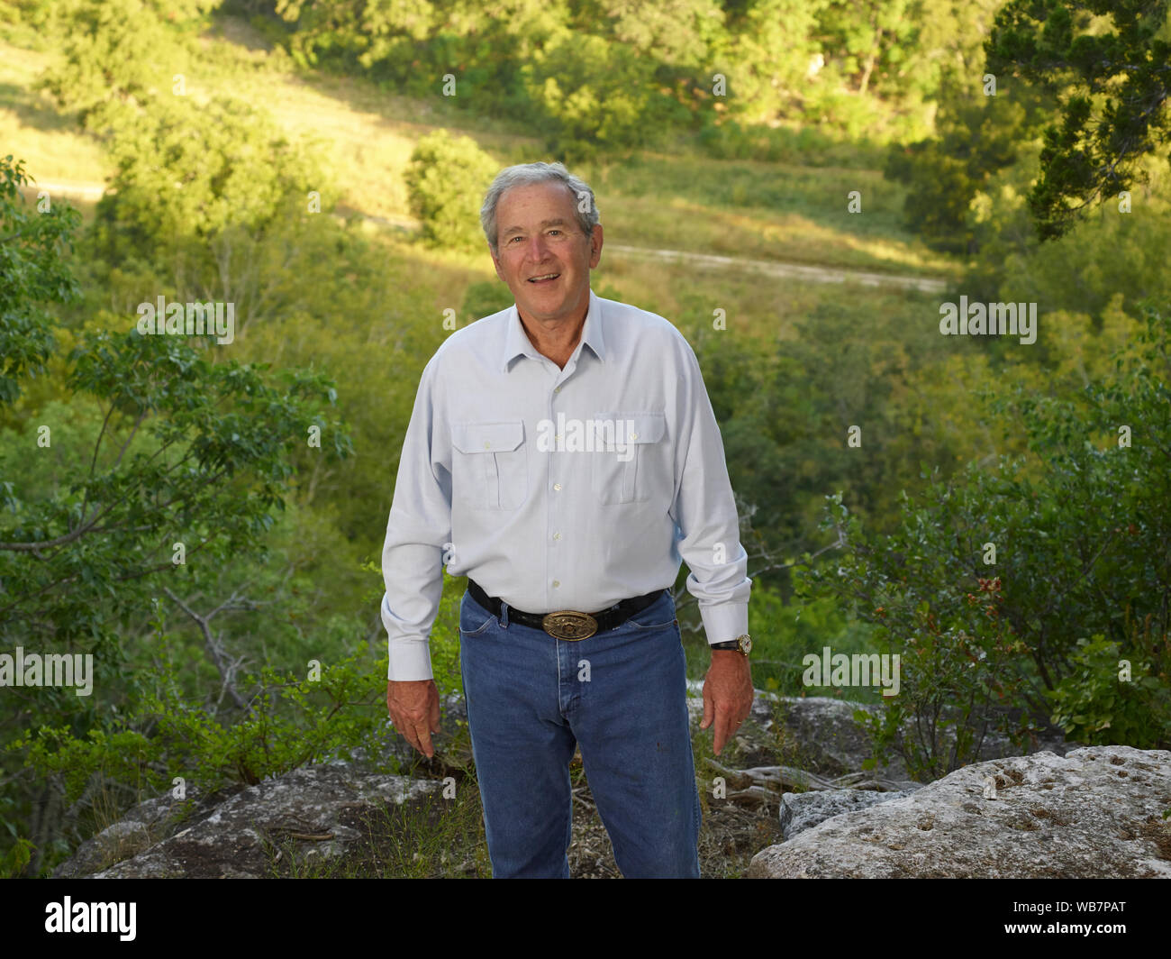 Former U.S. President George W. Bush at his and First Lady Laura Bush's ...