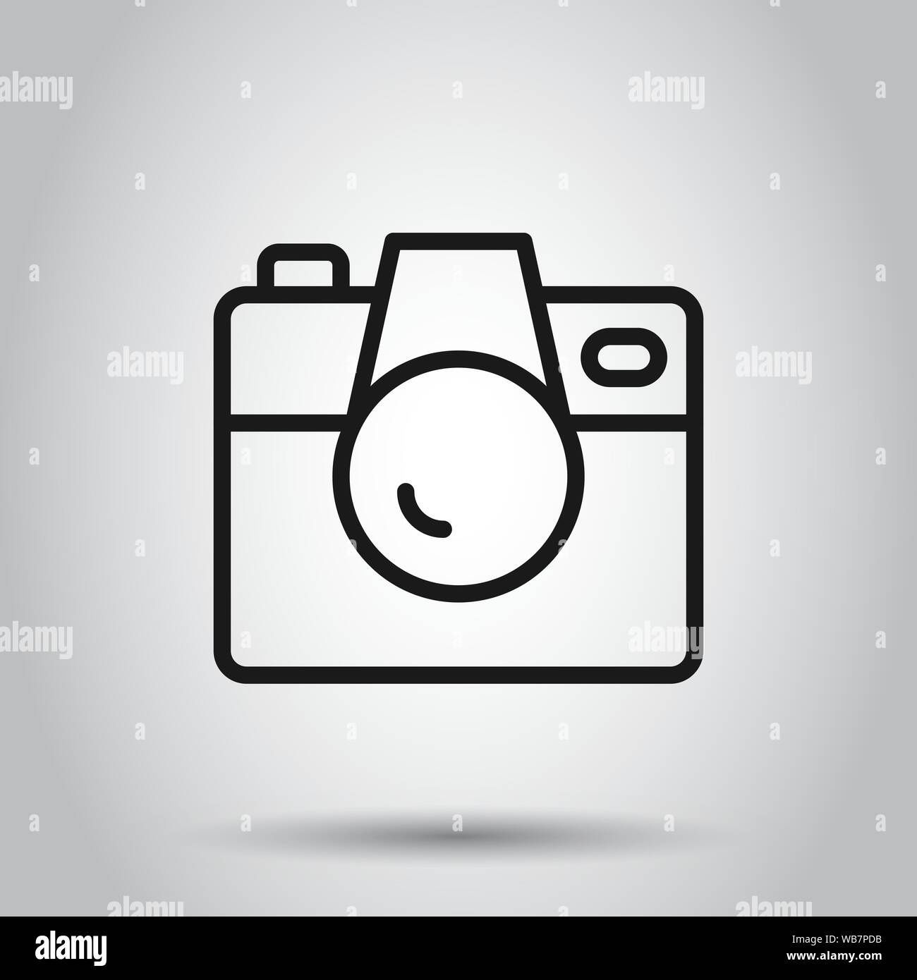 Camera device sign icon in flat style. Photography vector illustration ...