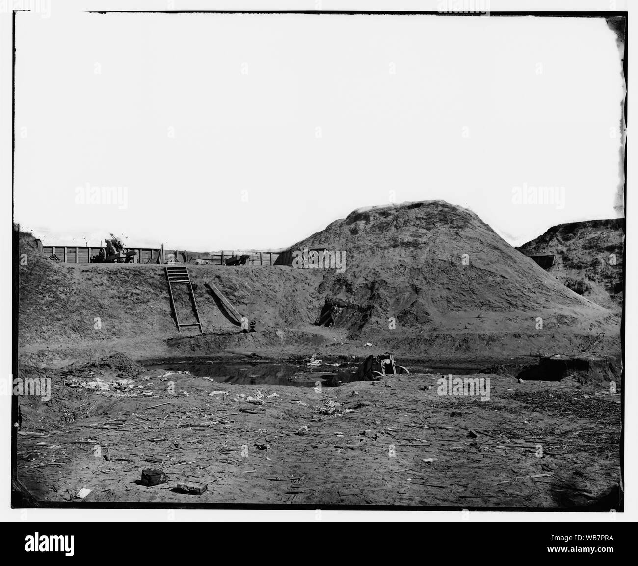 Fort Fisher, N.C. Interior view of transverse and magazine on the land ...