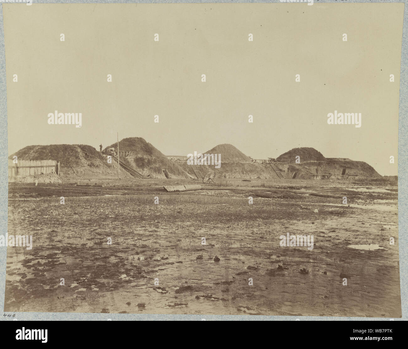 Fort Fisher, N.C., Interior view of first three traverses on land face ...