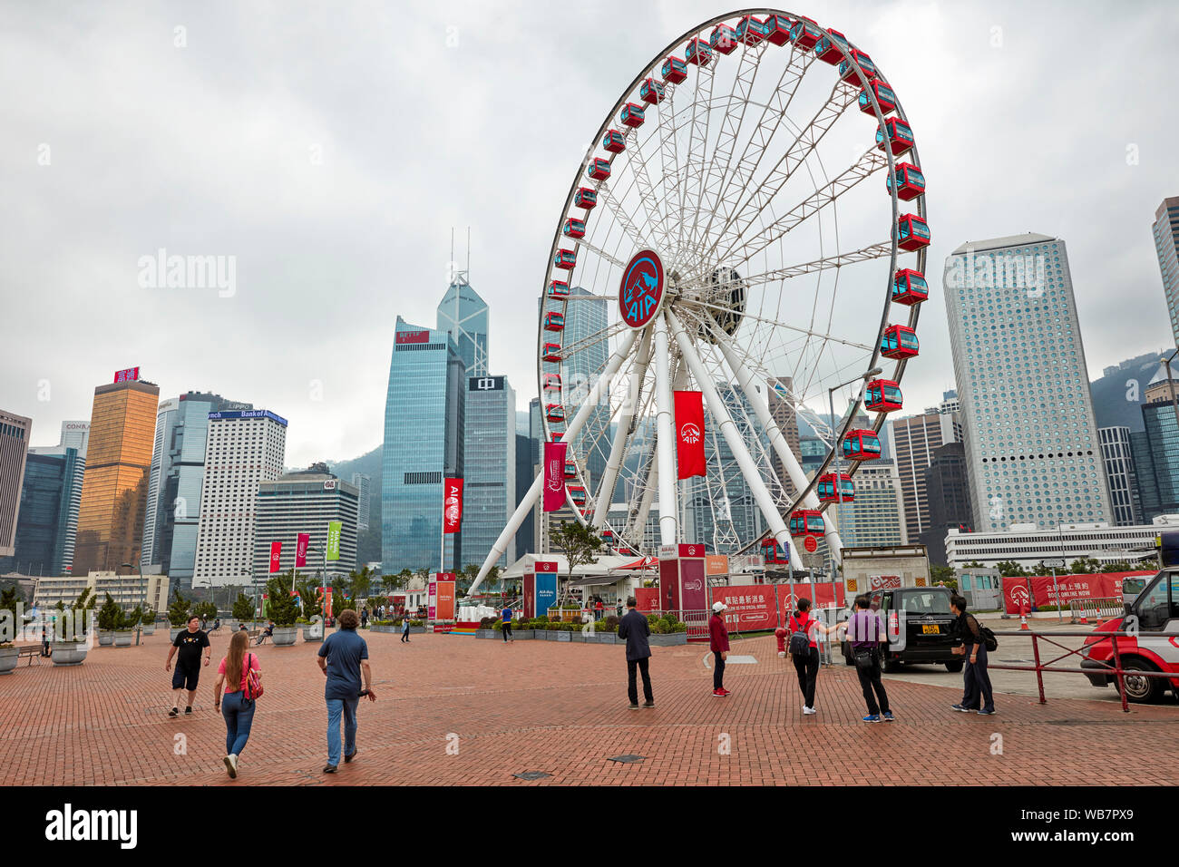 Hong Kong Observation Wheel at Central Waterfront. Hong Kong, China ...