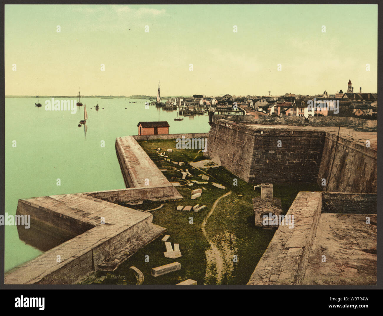 Fort Marion, St. Augustine and harbor Stock Photo - Alamy