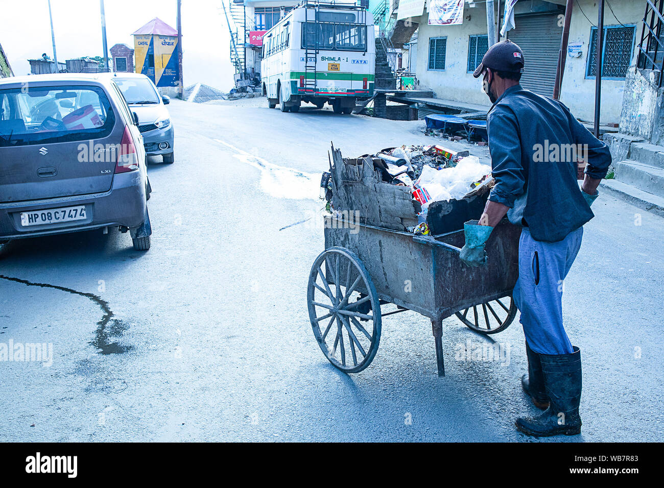 shimla, Himachal Pradesh, india - July 20th, 2019: Indian Asian Garbage ...
