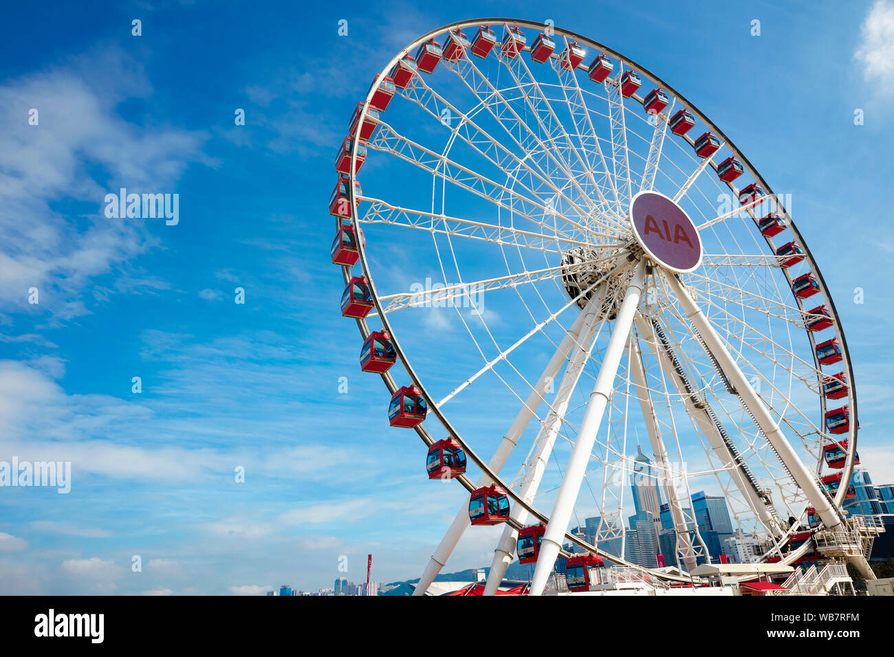 Hong Kong Observation Wheel at Central Waterfront. Hong Kong, China ...