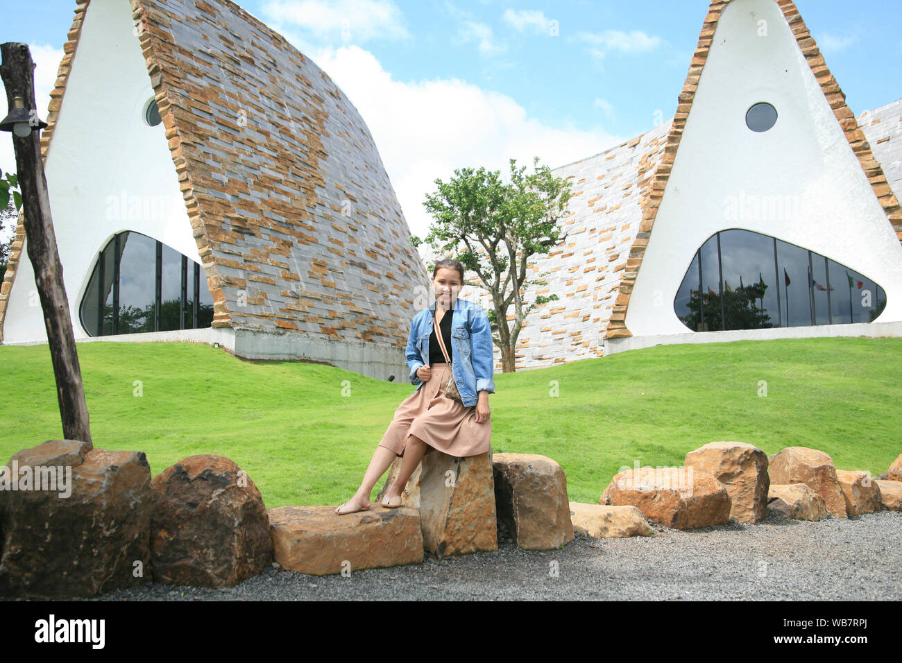 photograph of girl having fun while traveling Stock Photo - Alamy