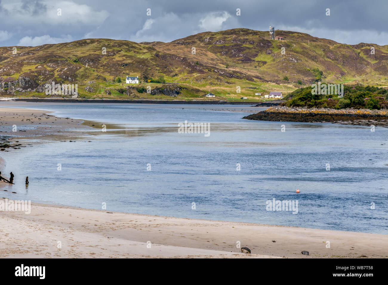 MORAR ESTUARY, SCOTTISH HIGHLANDS/UK - MAY 19 : View of the estuary of ...