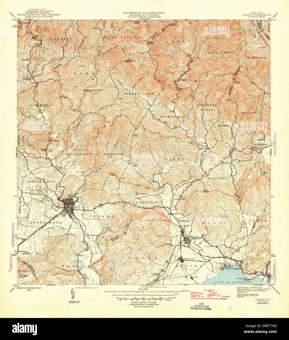 Topographic map puerto rico hi-res stock photography and images - Alamy