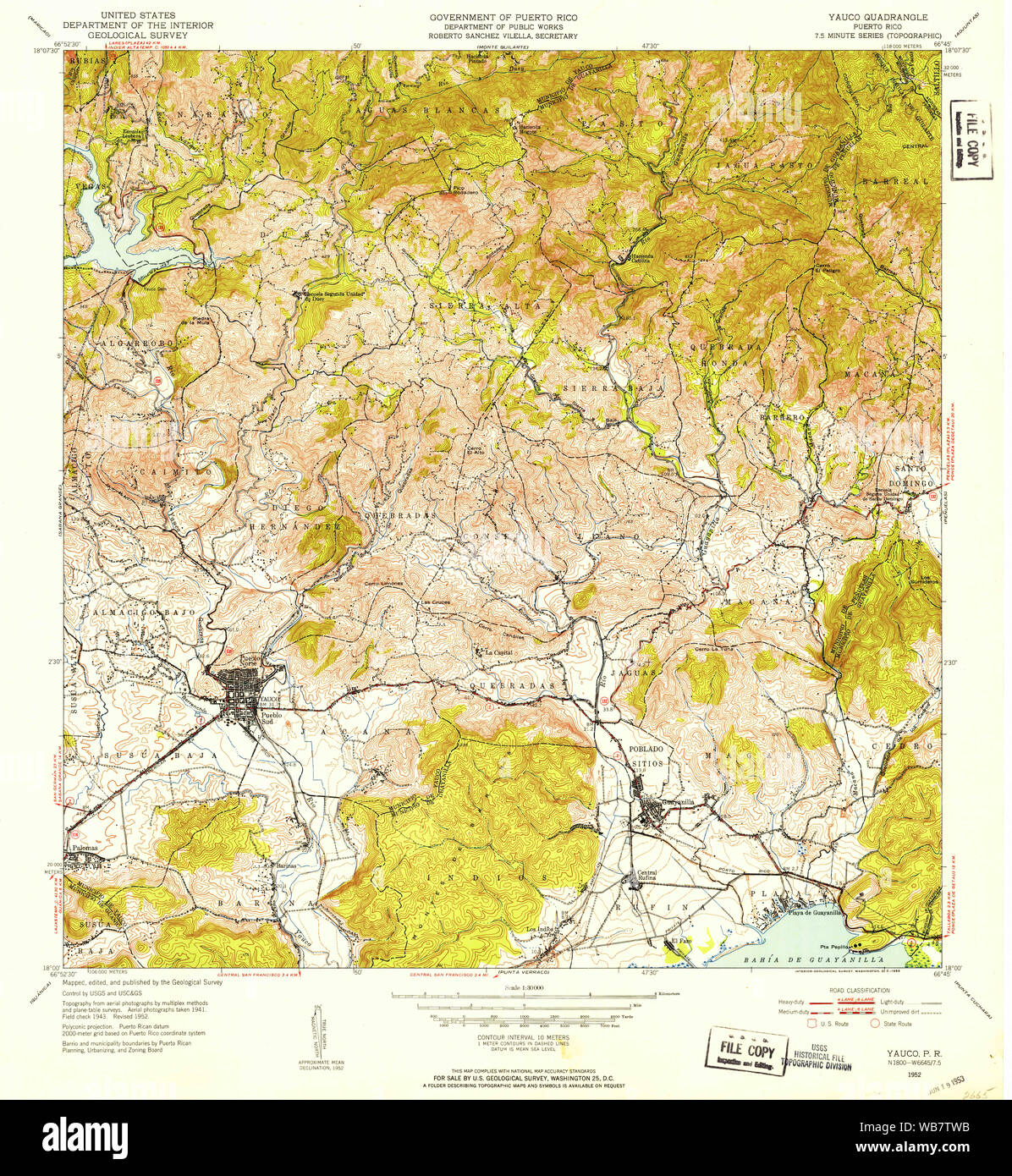 Topographic map puerto rico hi-res stock photography and images - Alamy