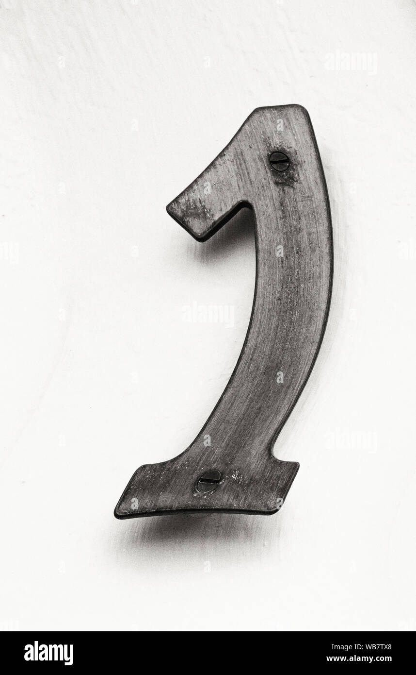 A sign with the number one Stock Photo - Alamy