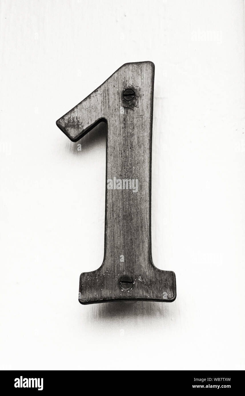 A sign with the number one Stock Photo - Alamy