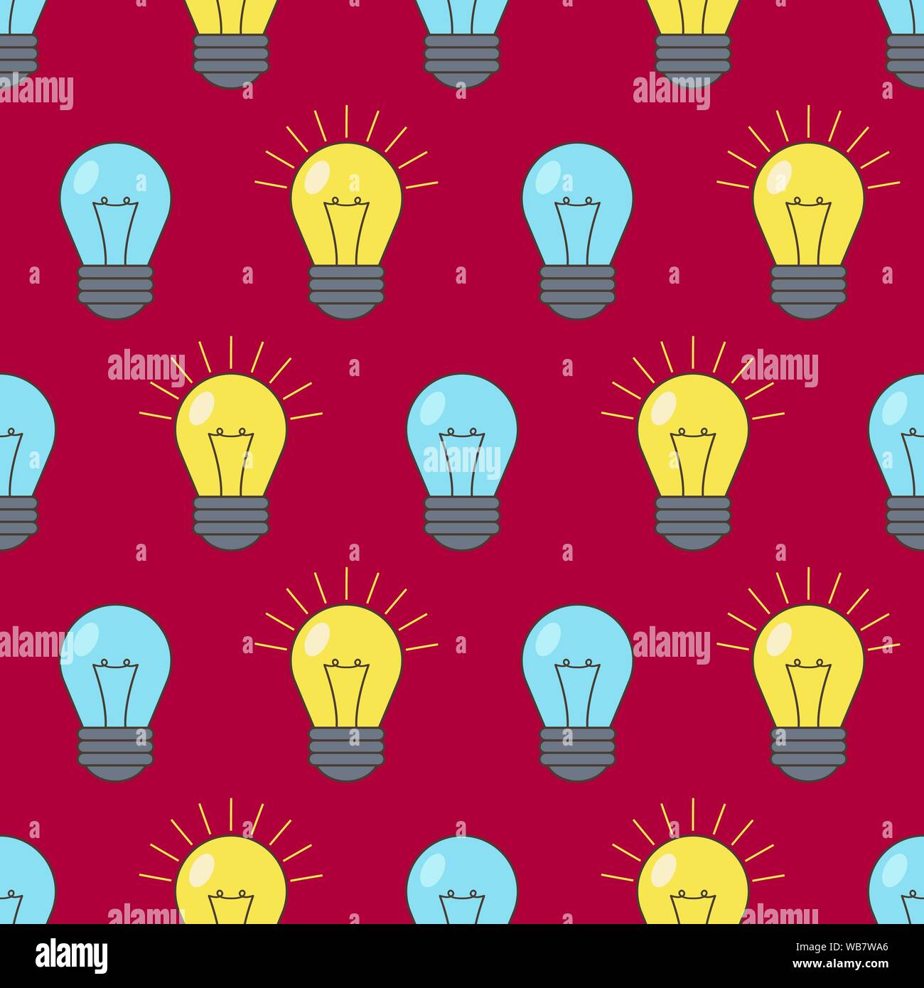 Seamless light bulb pattern hi-res stock photography and images - Alamy
