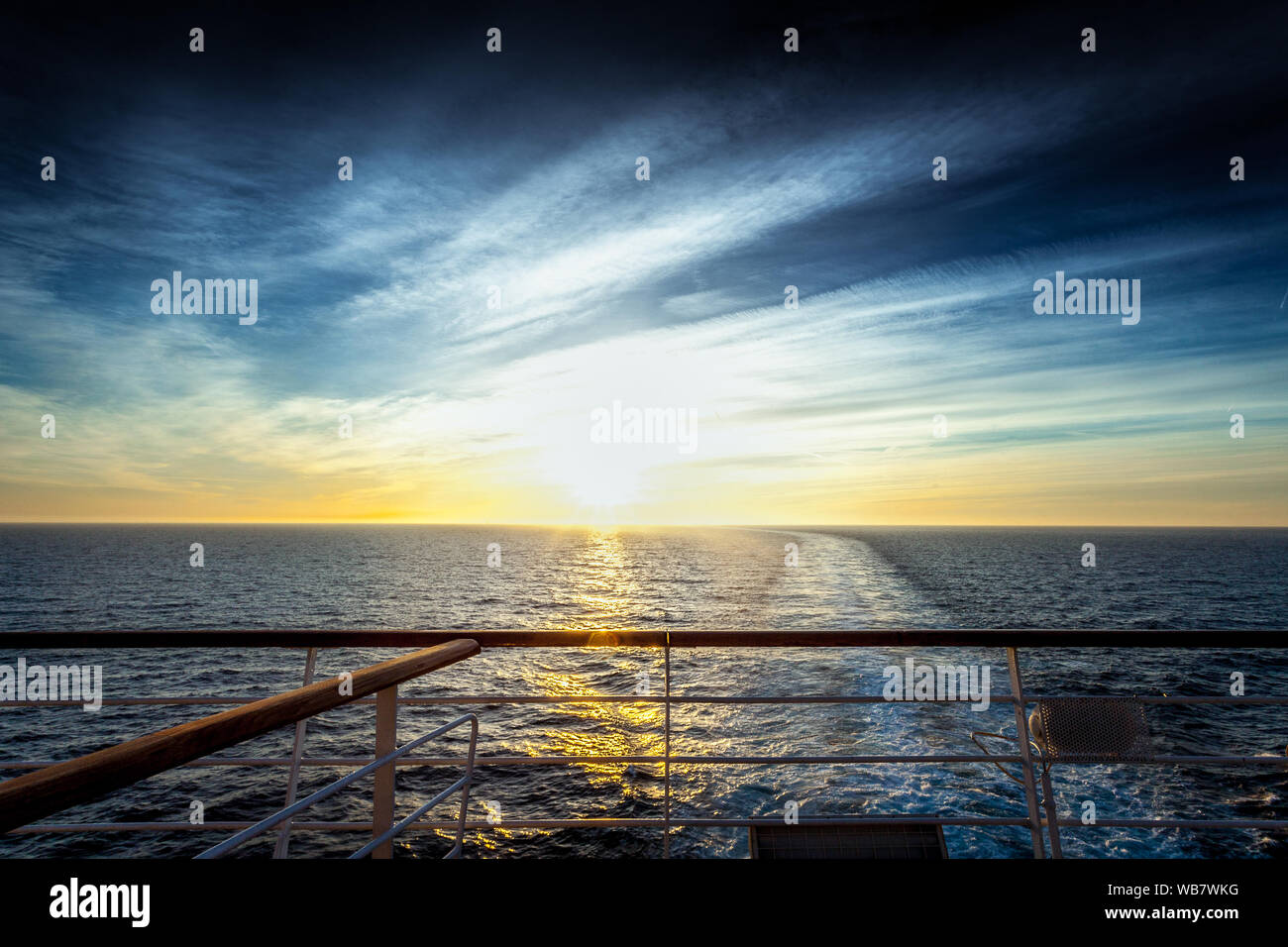 Boat wake sunset hi-res stock photography and images - Alamy