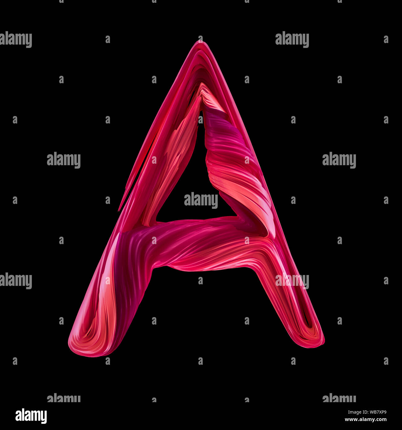 Alphabet candy twisted style art and illustration letter A. 3D ...