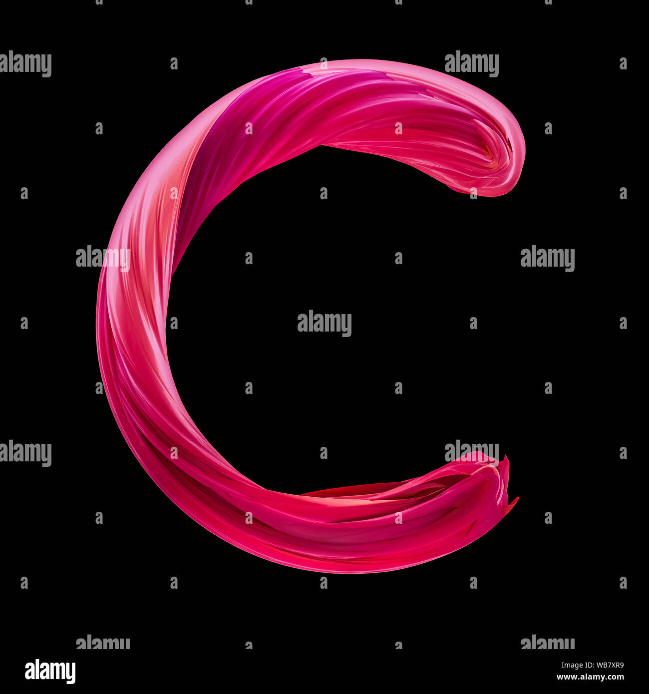 Alphabet candy twisted style art and illustration letter C. 3D ...