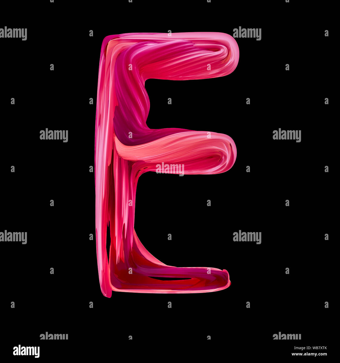 Alphabet candy twisted style art and illustration letter E. 3D ...