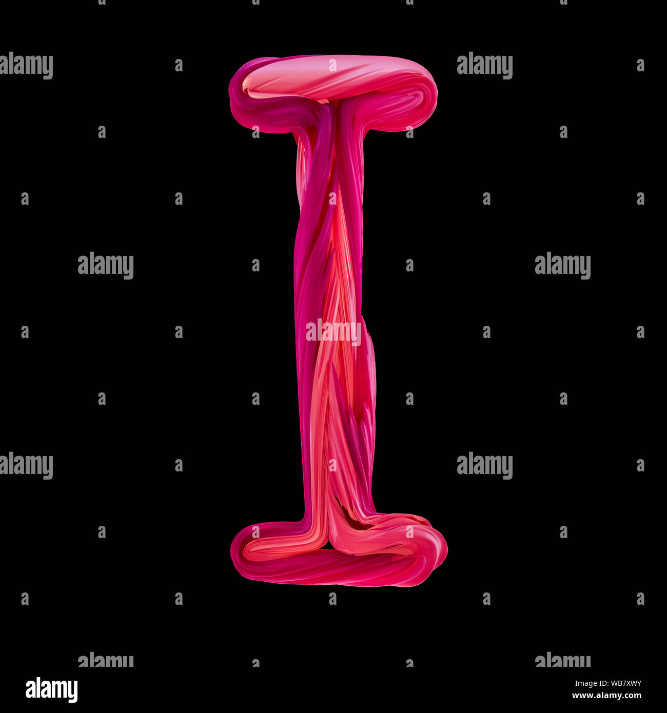 Alphabet candy twisted style art and illustration letter I. 3D ...