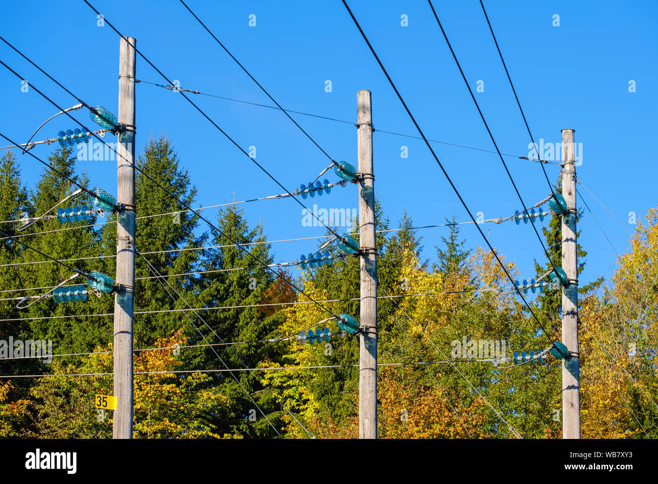 Forest of pylons hi-res stock photography and images - Alamy