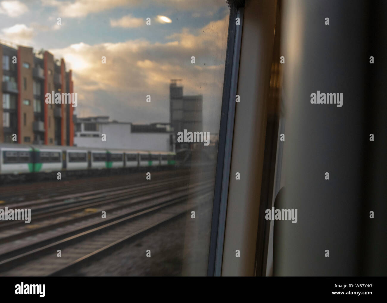 London underground train window hi-res stock photography and images - Alamy