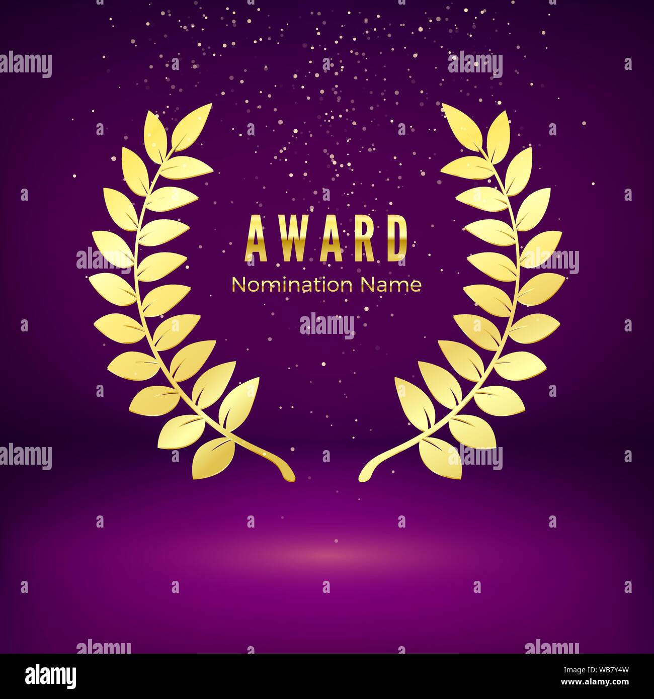 Golden award nomination emblem Stock Vector Images - Alamy