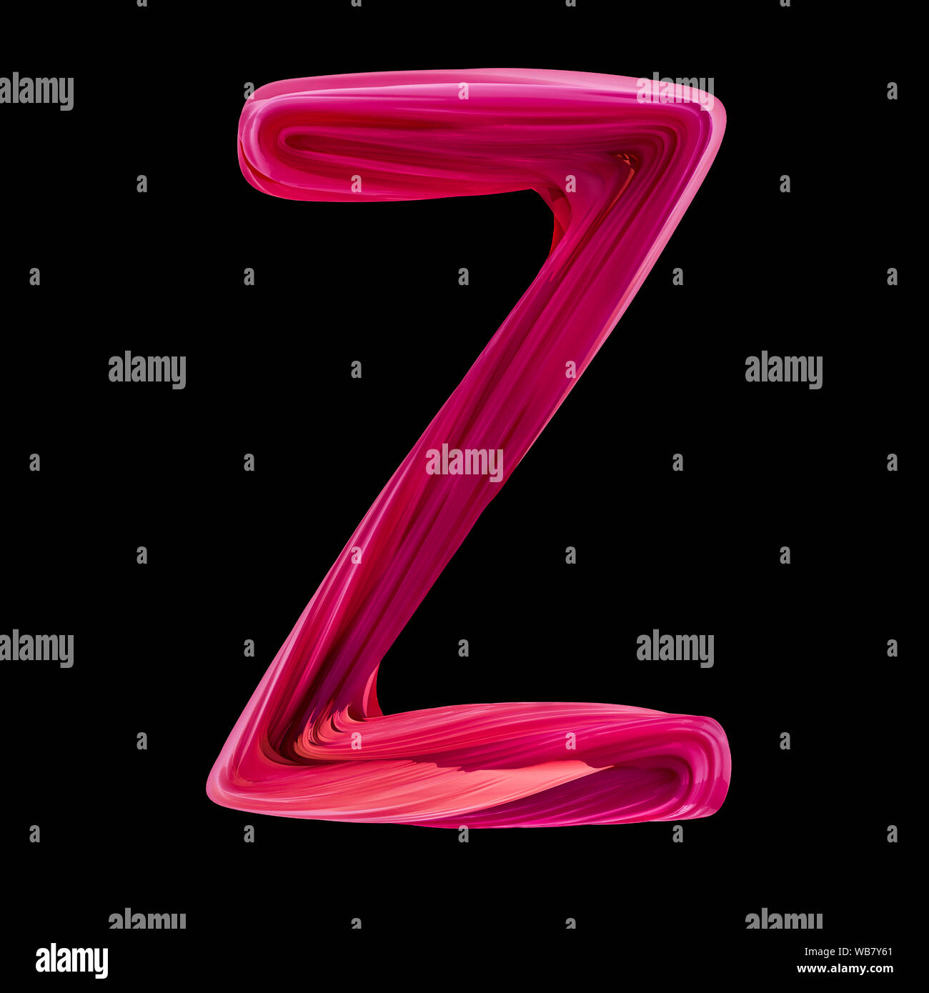 Alphabet candy twisted style art and illustration letter Z. 3D ...
