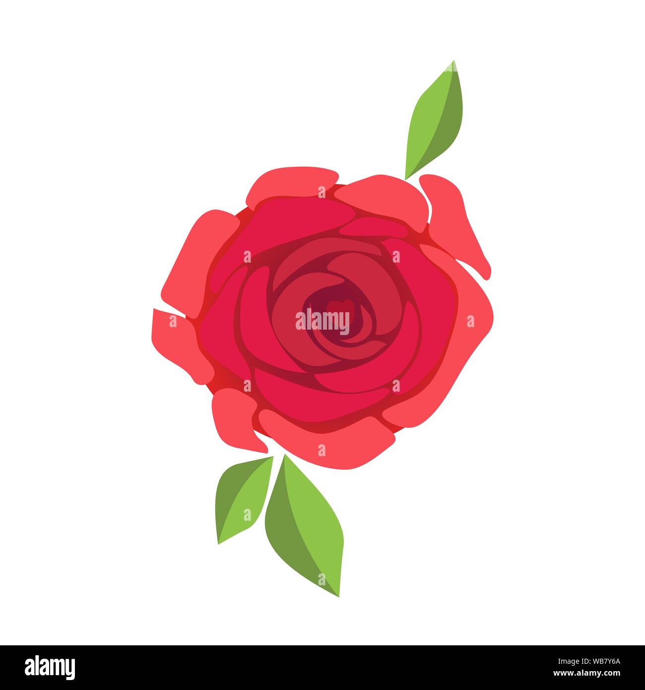 Image of beautiful red rose isolated on white background. Vector EPS10 ...