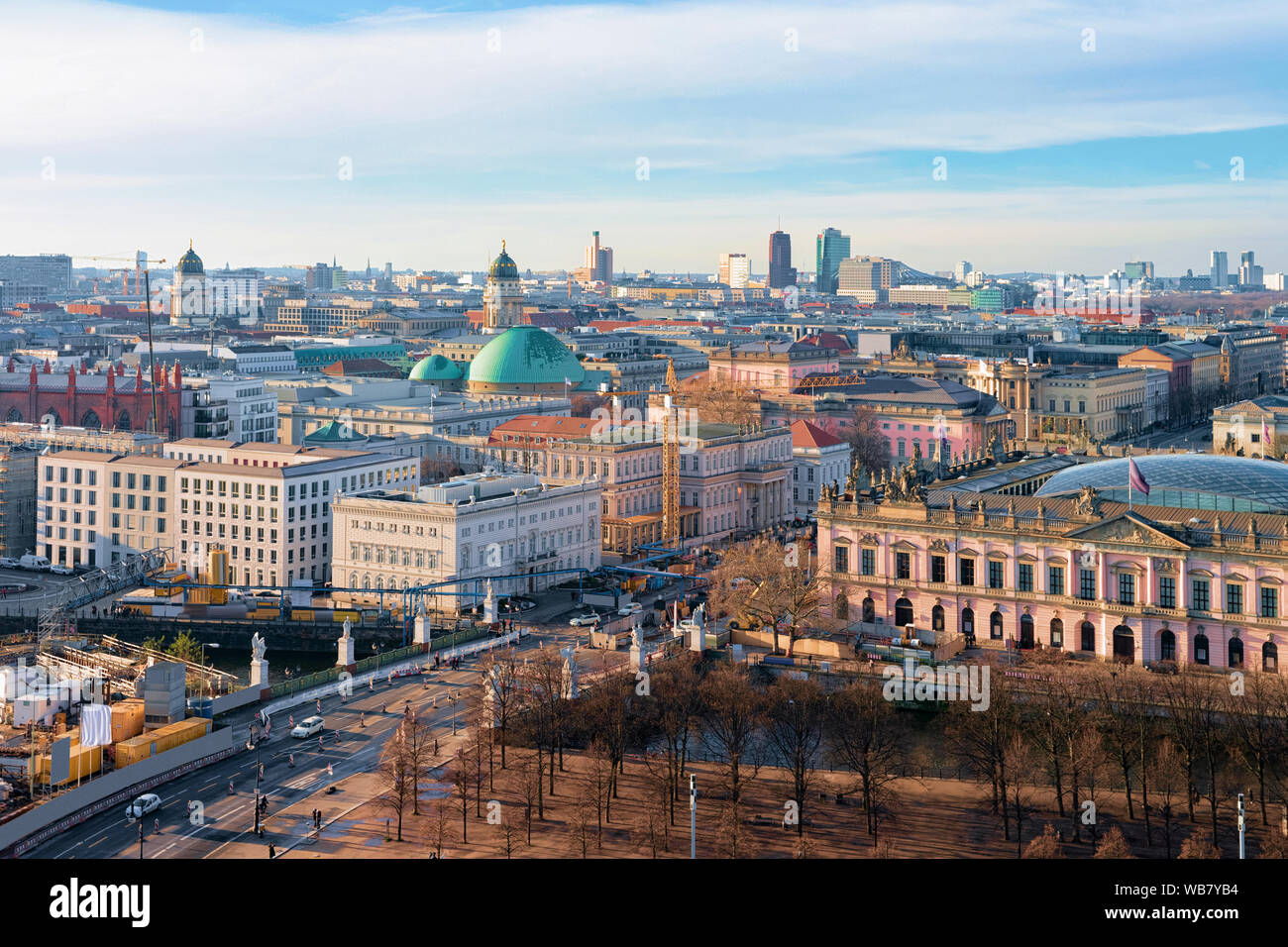 Panoramic view with cityscape and Deutsches Historisches Museum in ...