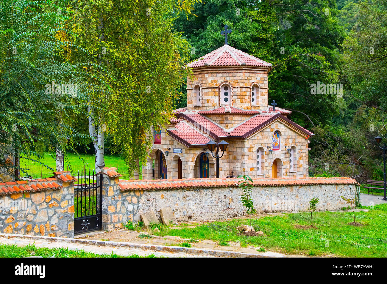 Church at Saint Naum Monastery near Ohrid in the Republic of Macedonia ...