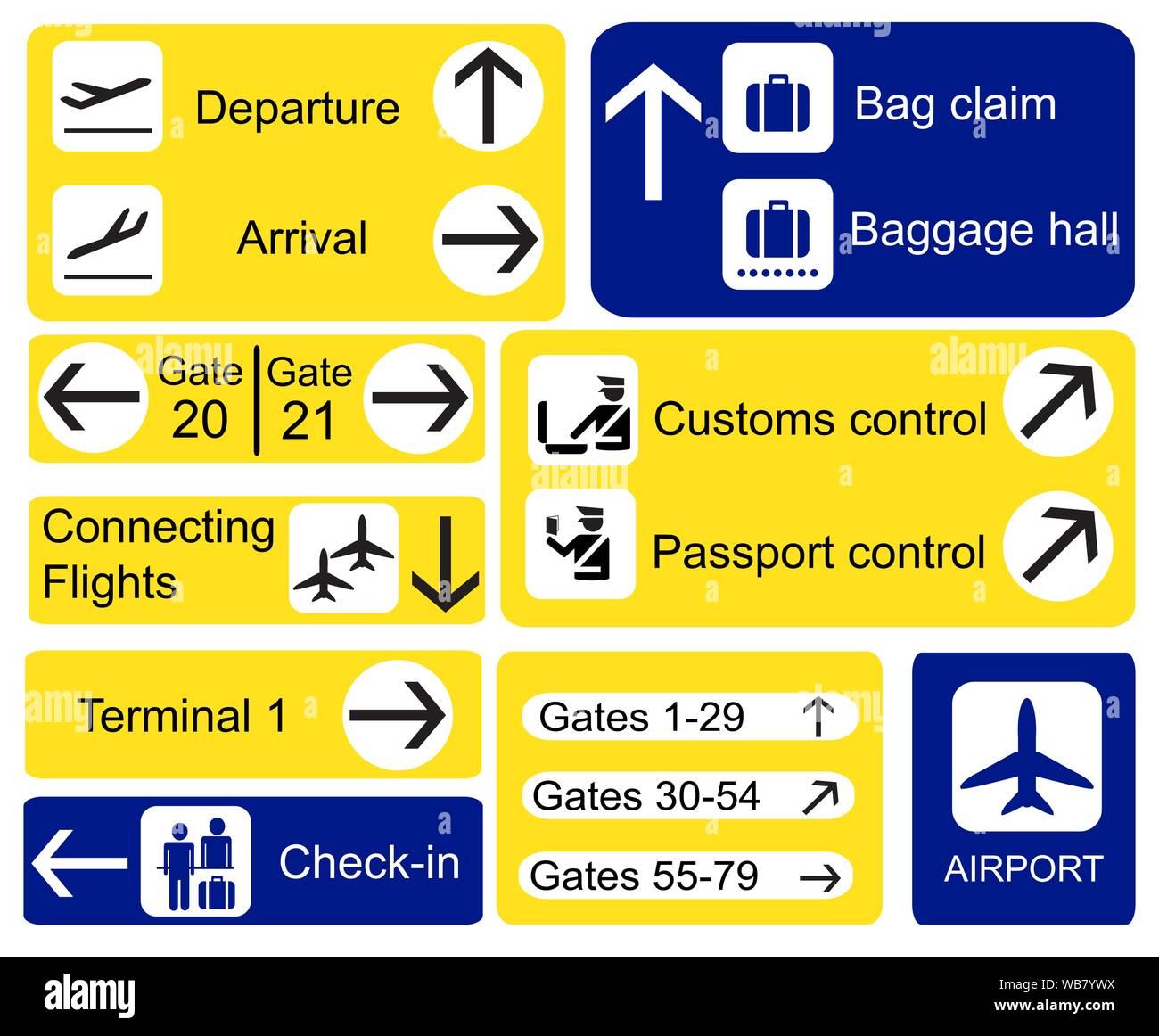 Boarding gate sign Stock Vector Images - Alamy