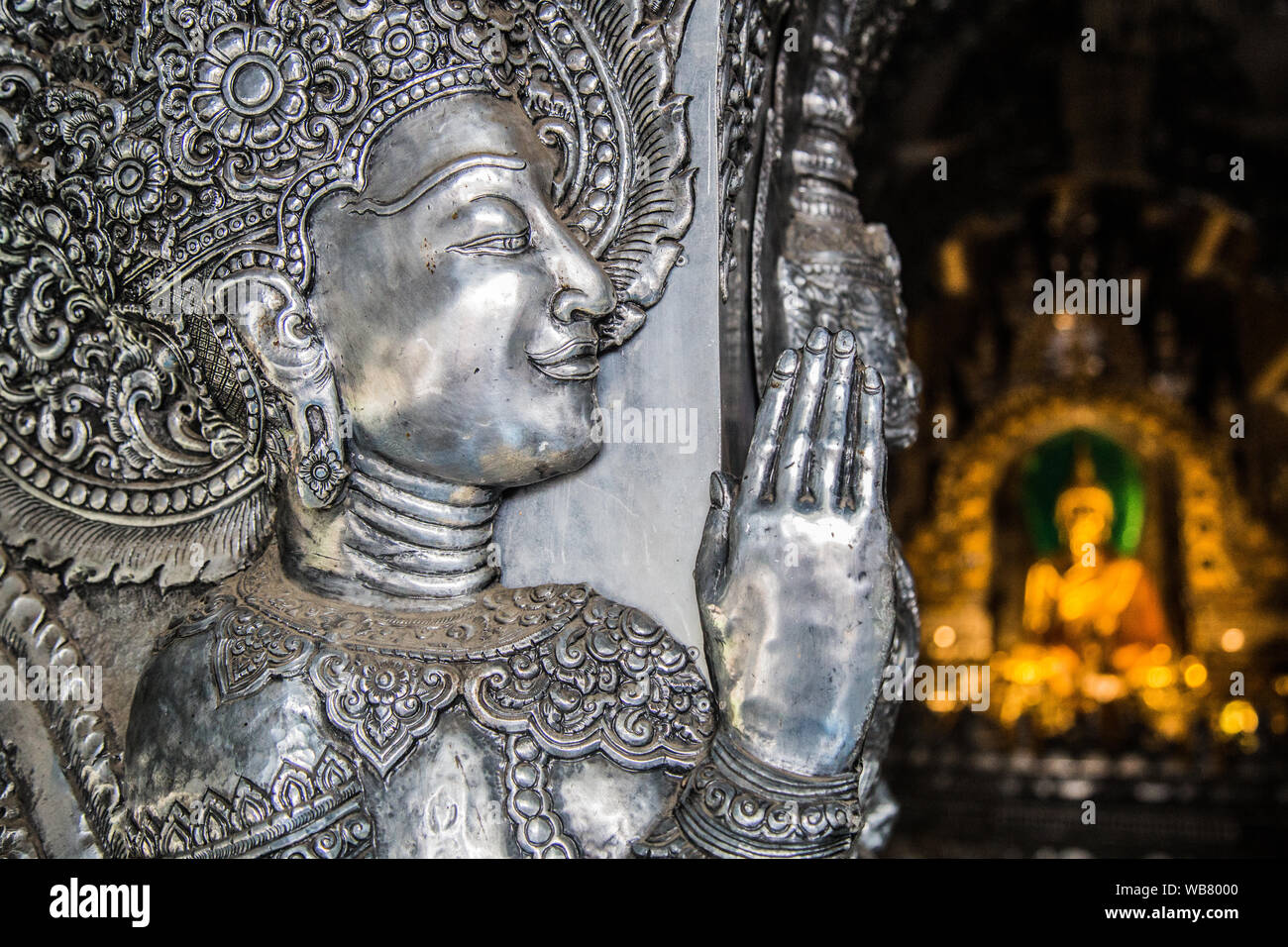 Silver temple in chiang mai hi-res stock photography and images - Alamy
