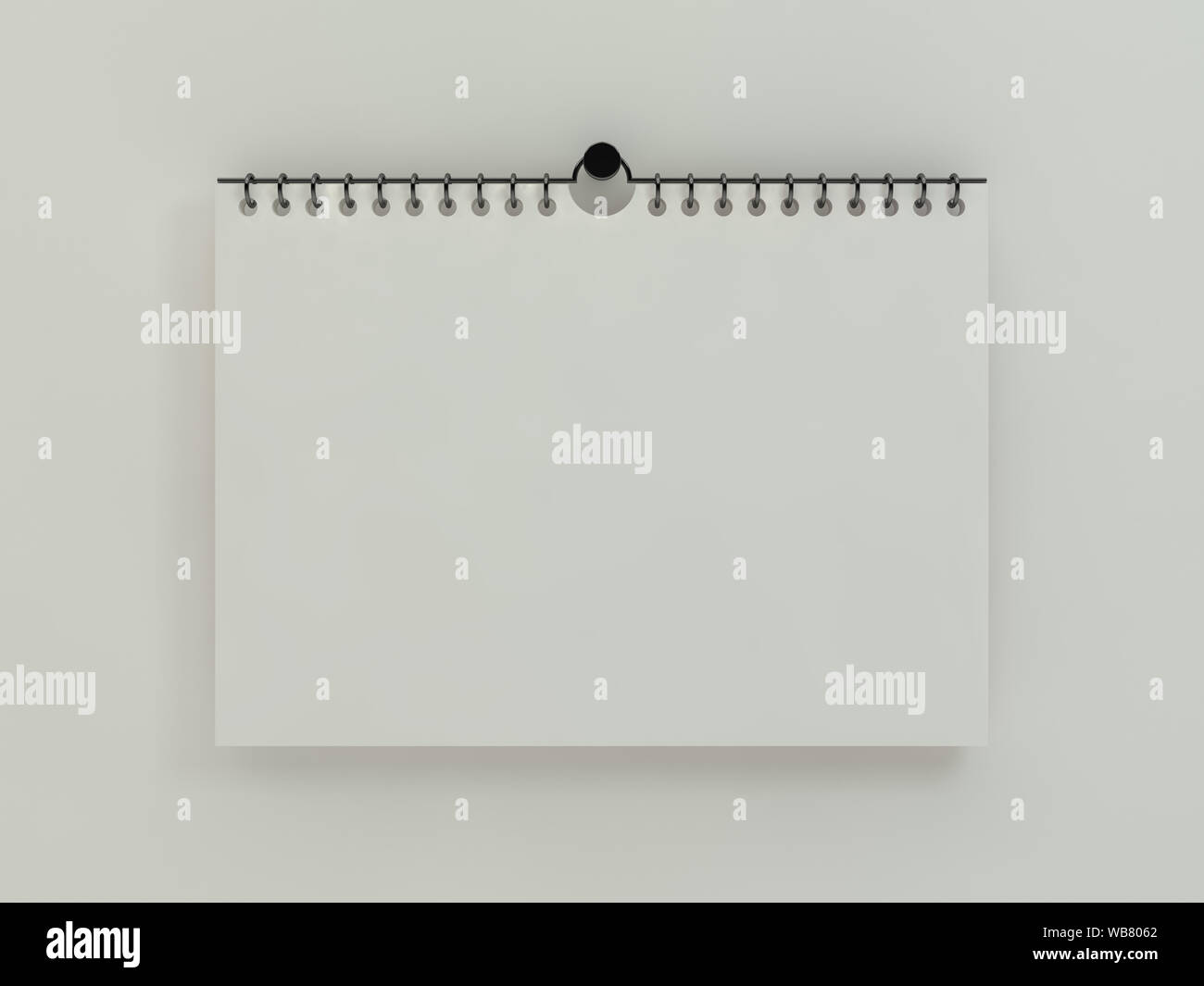 Blank design horizontal calendar template with soft shadows. 3D ...