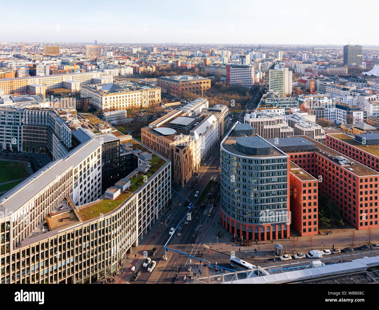 Aerial view and modern apartment residential building architecture in ...
