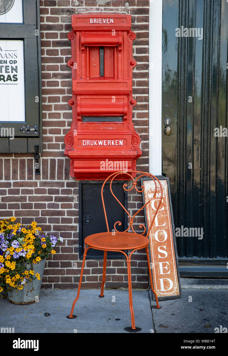 The place Veere, province Zeeland, Netherlands, old mailbox Stock Photo ...