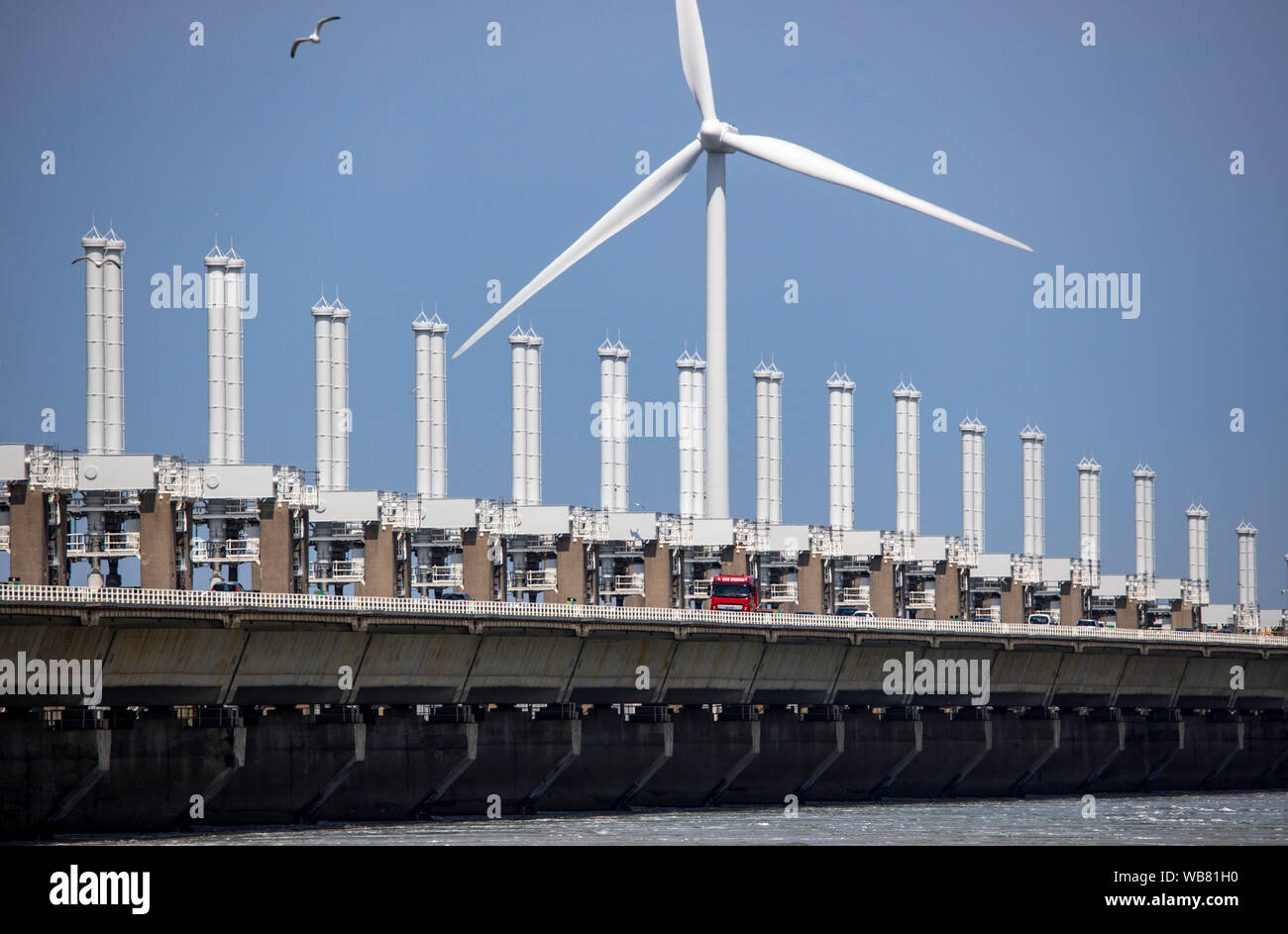 The Deltaworks, Sturmflutwehr, Oosterschelde barrier in the province of ...