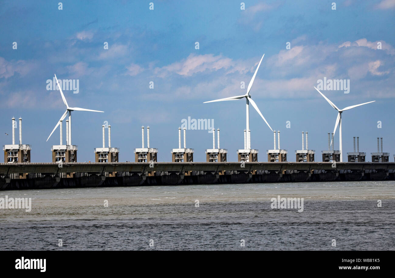 The Deltaworks, Sturmflutwehr, Oosterschelde barrier in the province of ...